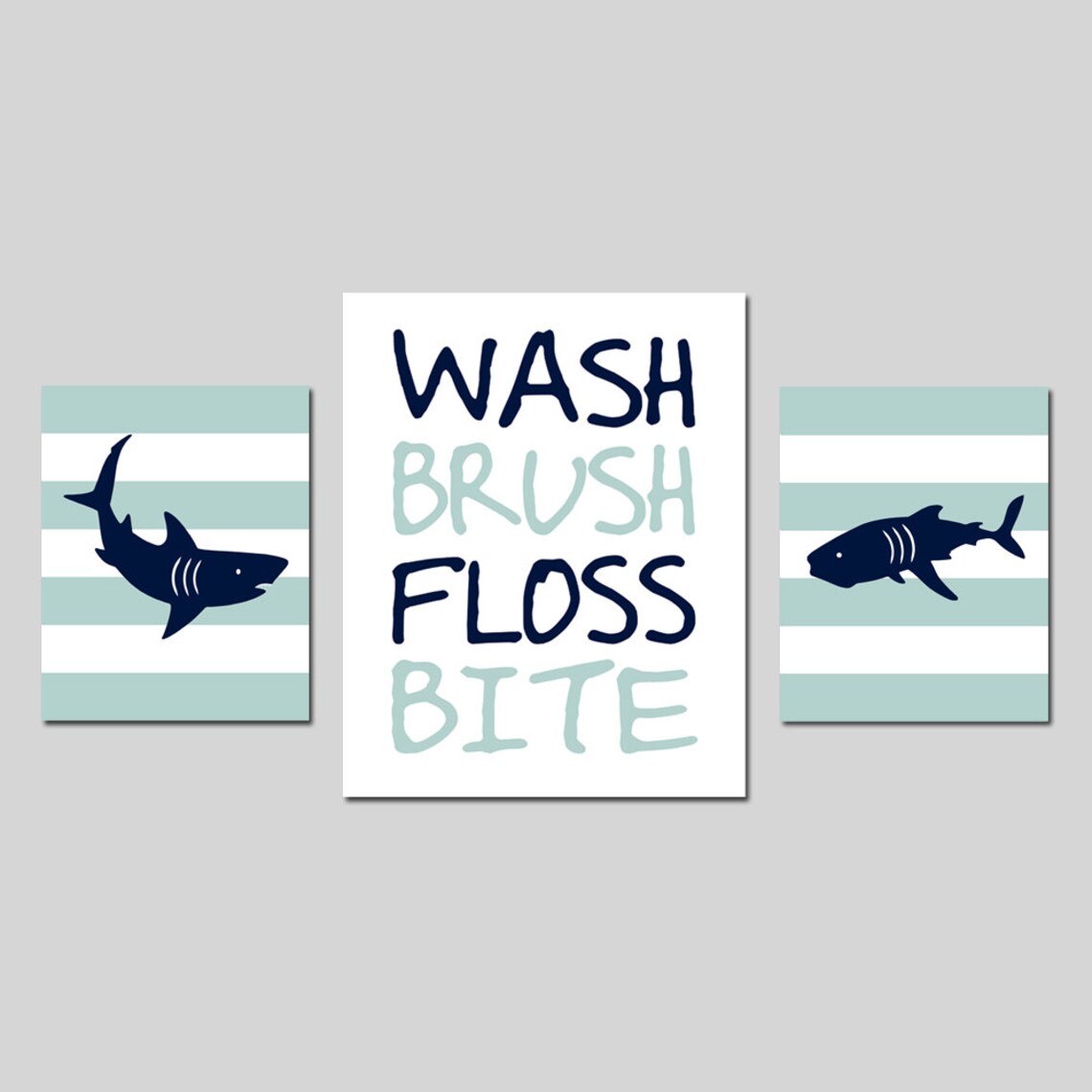 Shark Bathroom Art Shark Bathroom Decor Shark Wall Art Boy - Etsy
