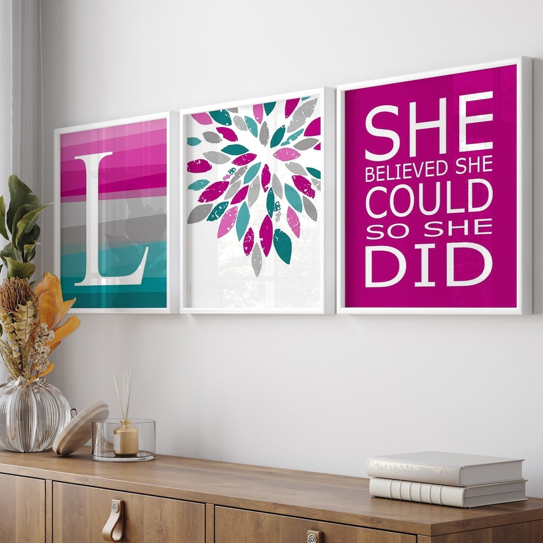 Teenage Girl Wall Decor, Tween Girl Gifts, She Believed She Could so ...