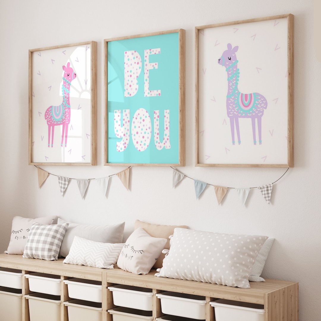 Llama Wall Art, Llama Room Decor, Llama Nursery Decor Llama Nursery Art ...
