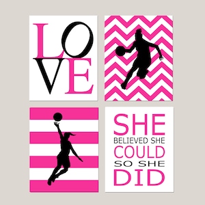 Girls Basketball Wall Art, Girls Basketball Decor, Girls Sports Decor ...