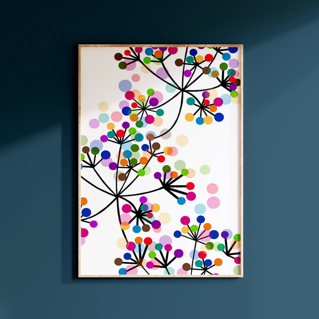 Modern Colorful Botanical - Large Print - Original Graphic Design ...