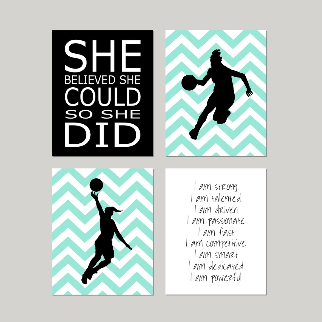 Girls Basketball Gifts, Girls Sports Poster, Girls Basketball Wall Art ...