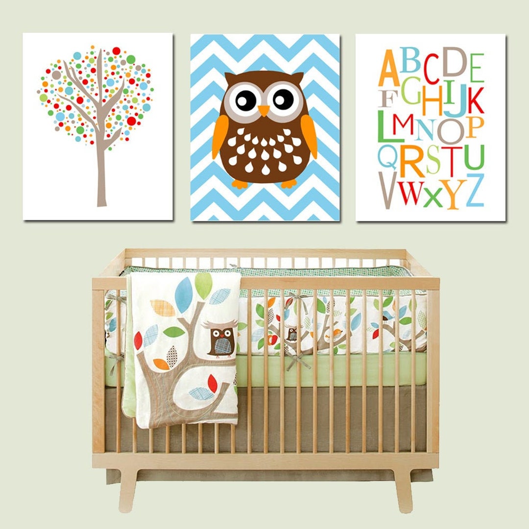 Tree Top Trio Set of Three 11x14 Nursery Prints Tree Dot - Etsy