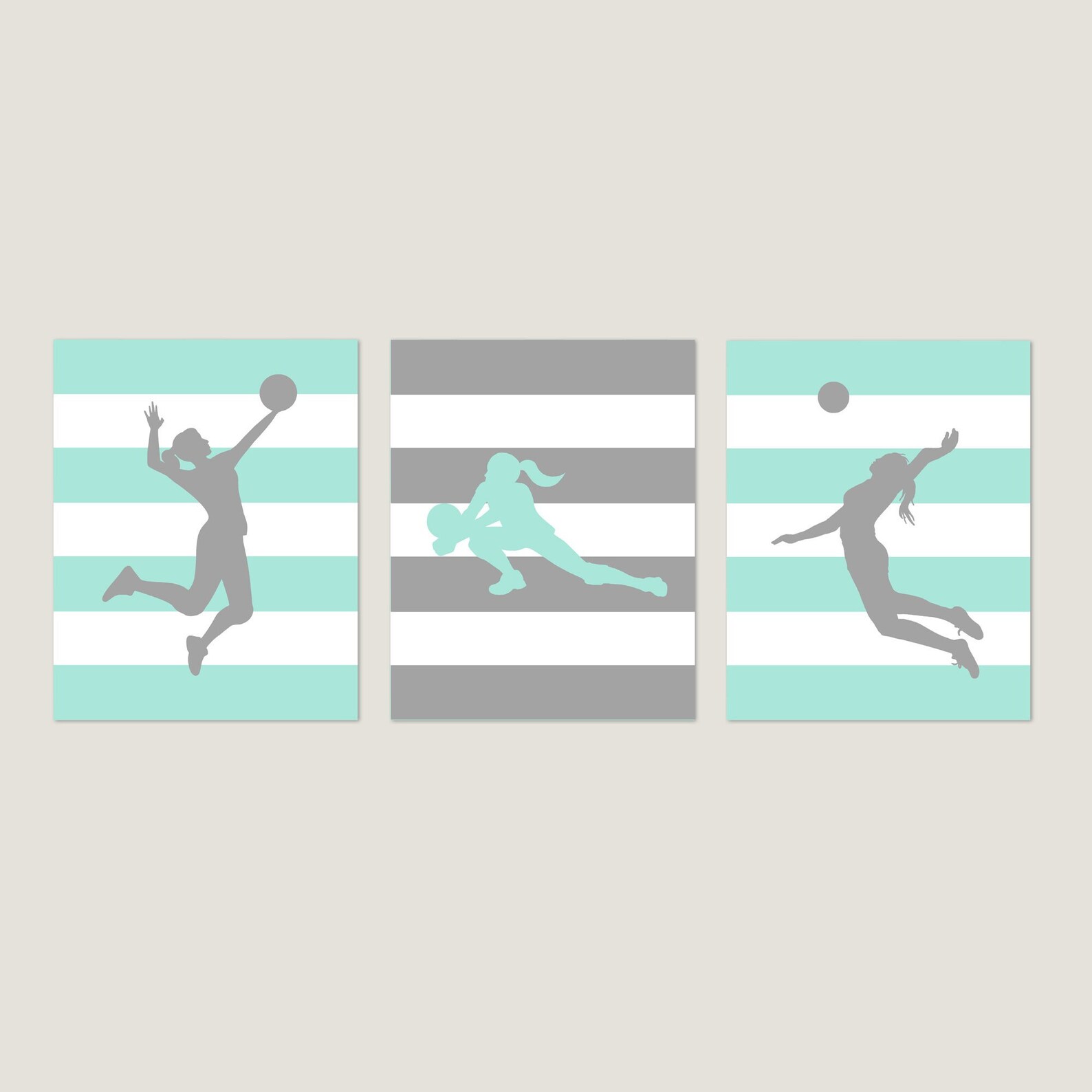 Volleyball Decor for Girl Room Decor Girls Volleyball Wall - Etsy