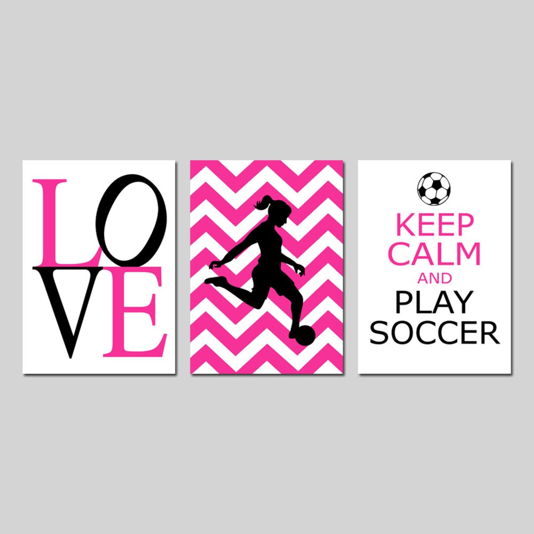 Girl Soccer Decor Girl Bedroom Decorations Soccer Wall Art for - Etsy