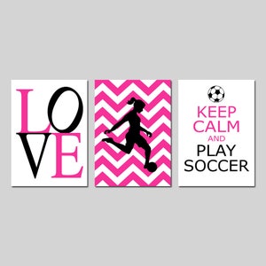 Girl Soccer Decor Girl Bedroom Decorations Soccer Wall Art for | Etsy