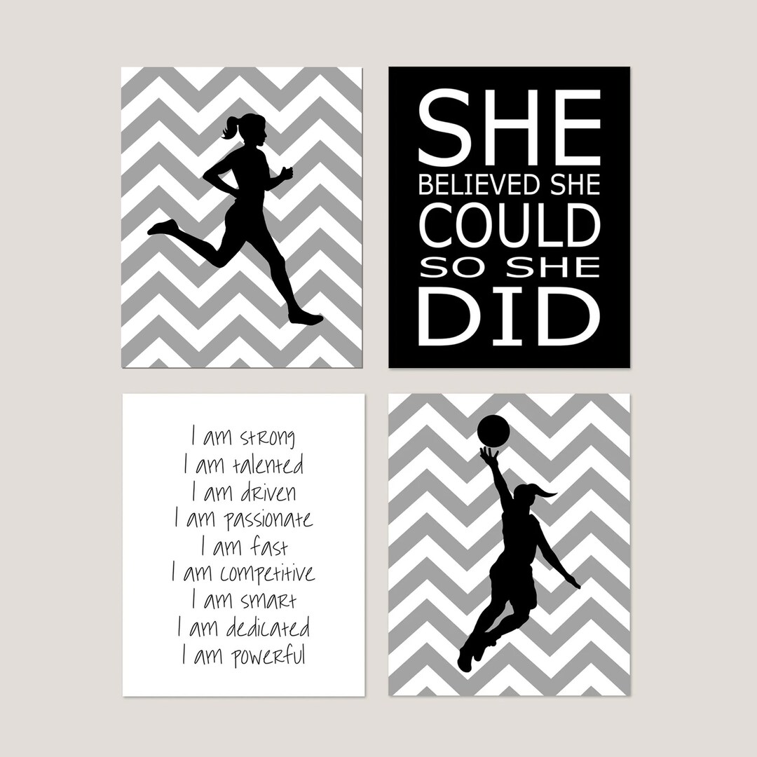 Girls Sports Room Decor, Girls Sports Decor, Girls Basketball Art ...