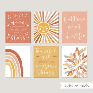 Girls Boho Decor, Girls Boho Room Decor, Boho Sunshine Print, Boho ...