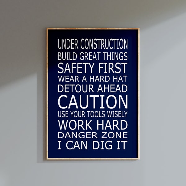 Construction Wall Art - Etsy