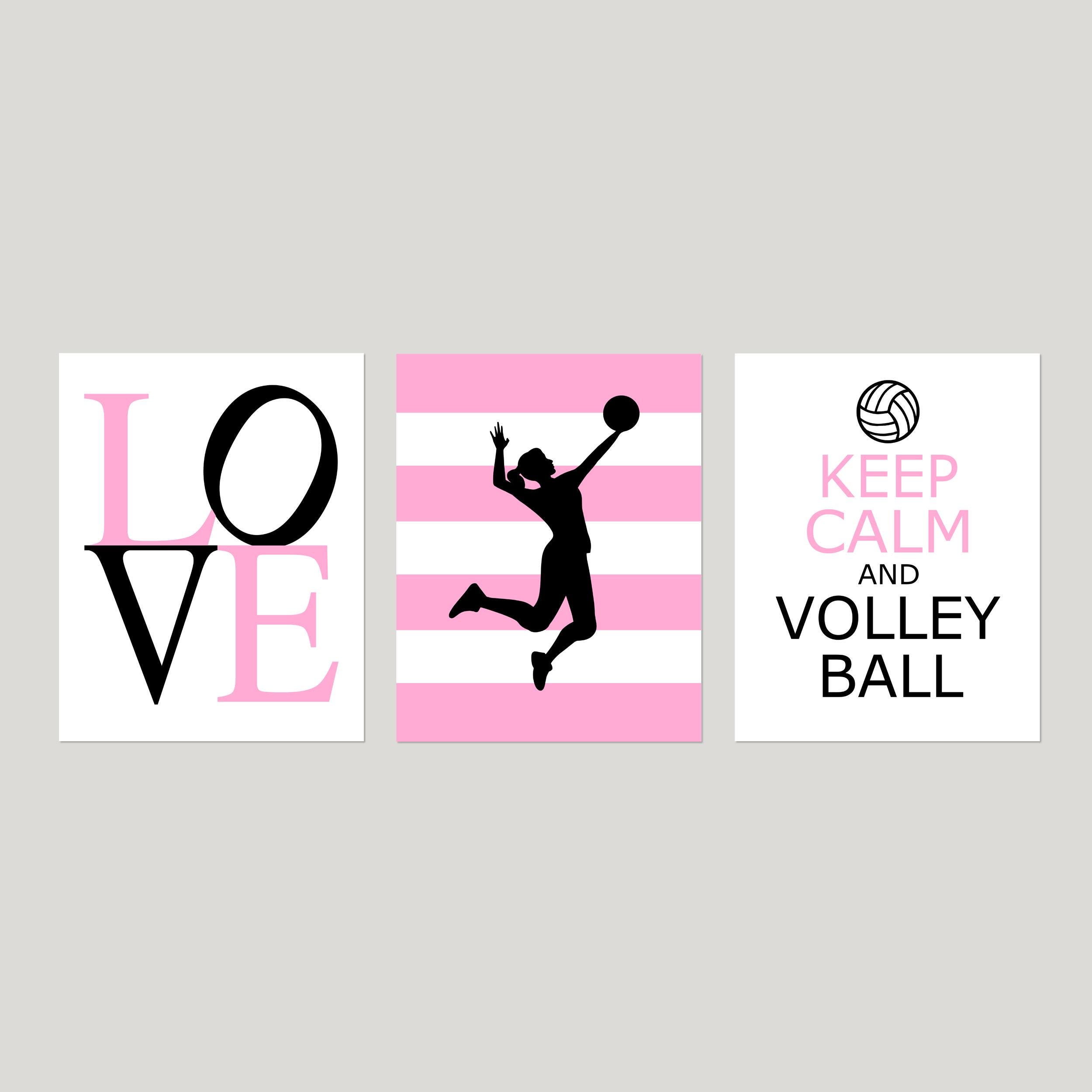 Girls Volleyball Gift, Girls Volleyball Decor Wall Art, Tween Girl Room ...