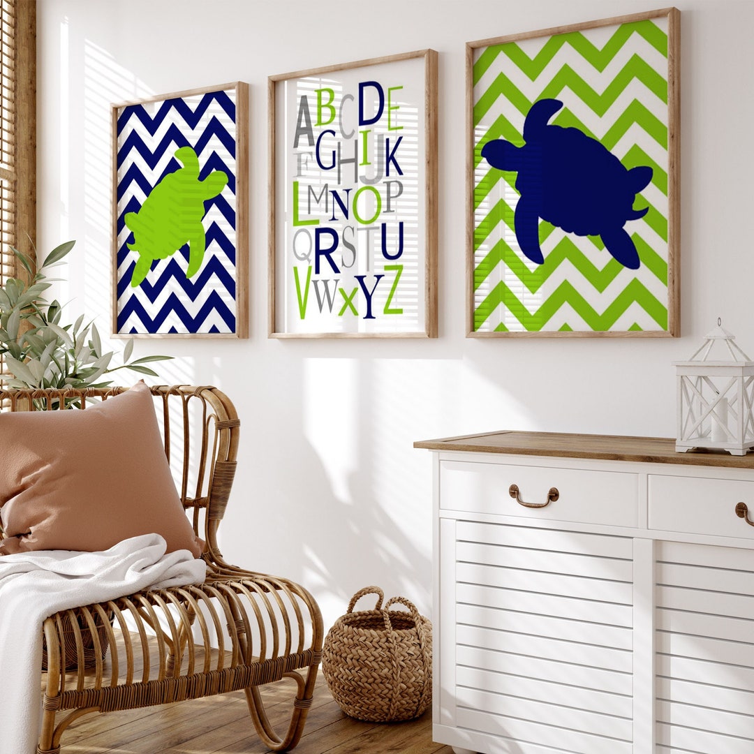 Turtle Nursery Decor Turtle Prints, Turtle Room Decor, Turtle Nursery ...