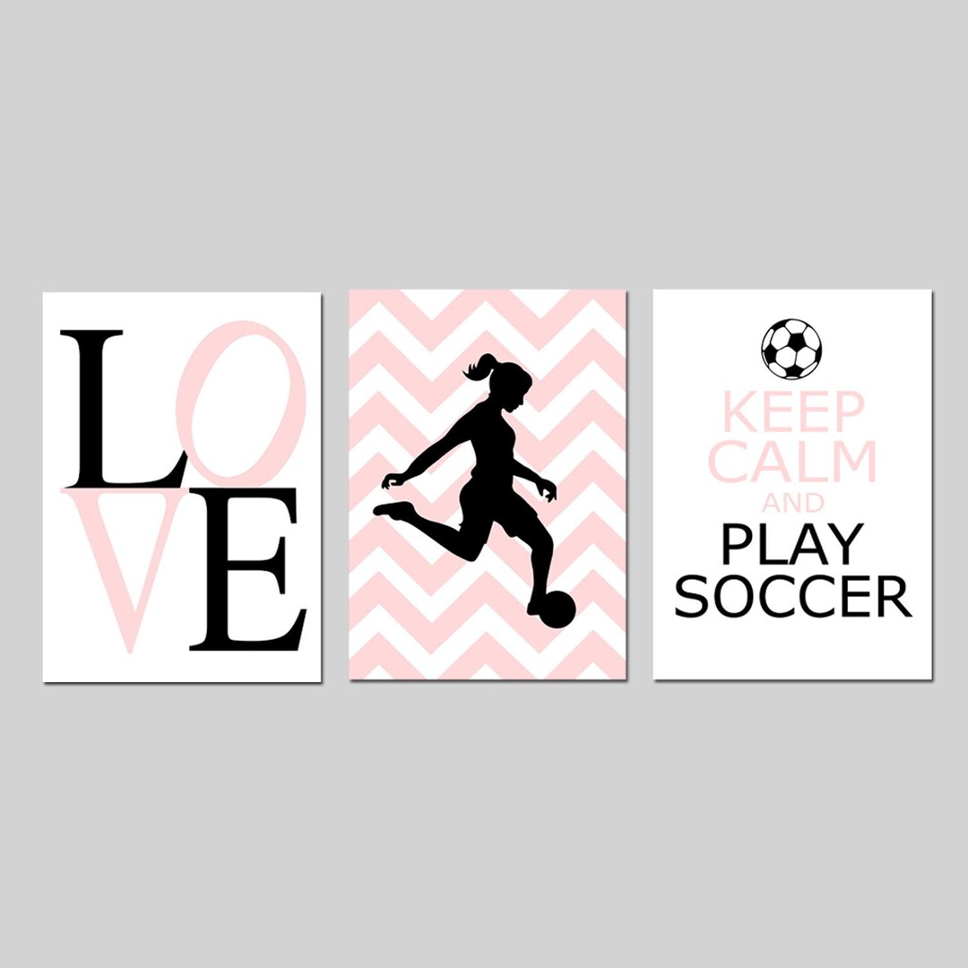 Girl Soccer Gift Girl Soccer Decor Girl Soccer Bedroom Art - Etsy