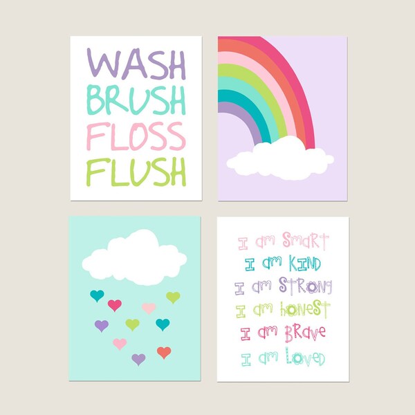 Rainbow Bathroom - Etsy