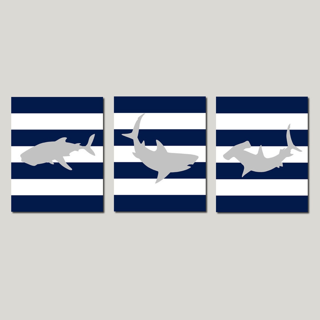 Shark Room Decor Shark Wall Art Shark Prints Shark Decor Shark - Etsy