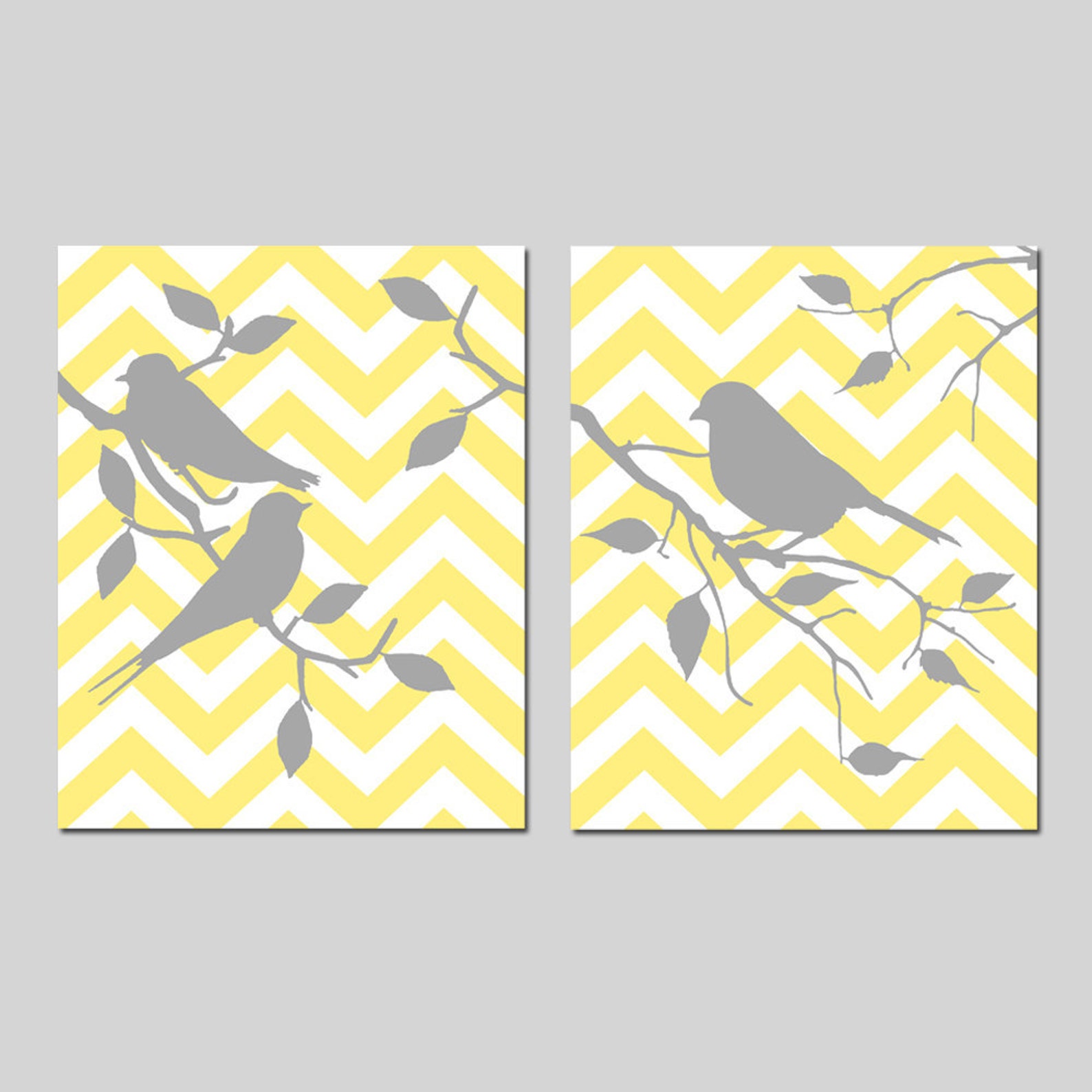 Chevron Bird Wall Art, Farmhouse Bathroom Decor, Set of 2 Bird Prints ...