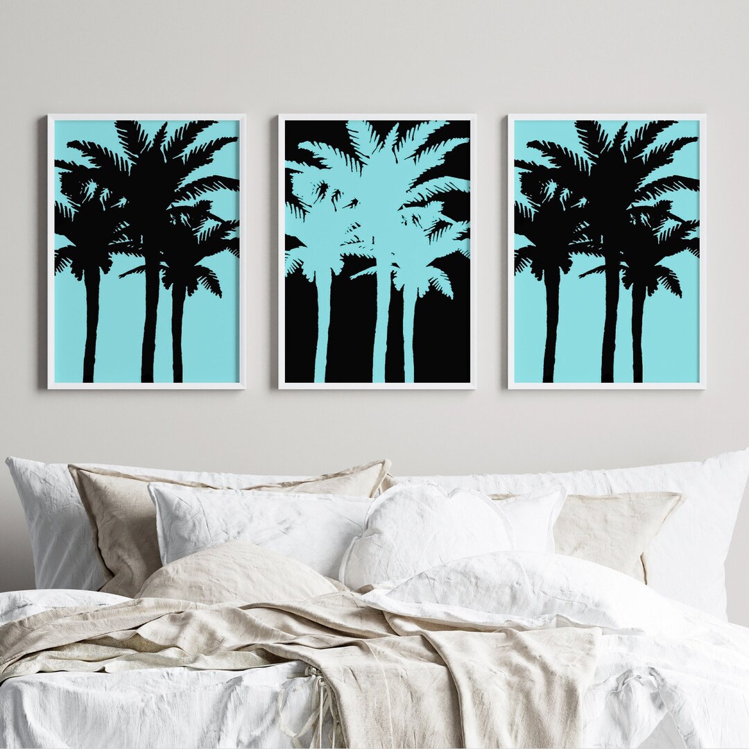 Palm Wall Art, Palm Tree Wall Art, Palm Prints, Tropical Prints, Modern ...