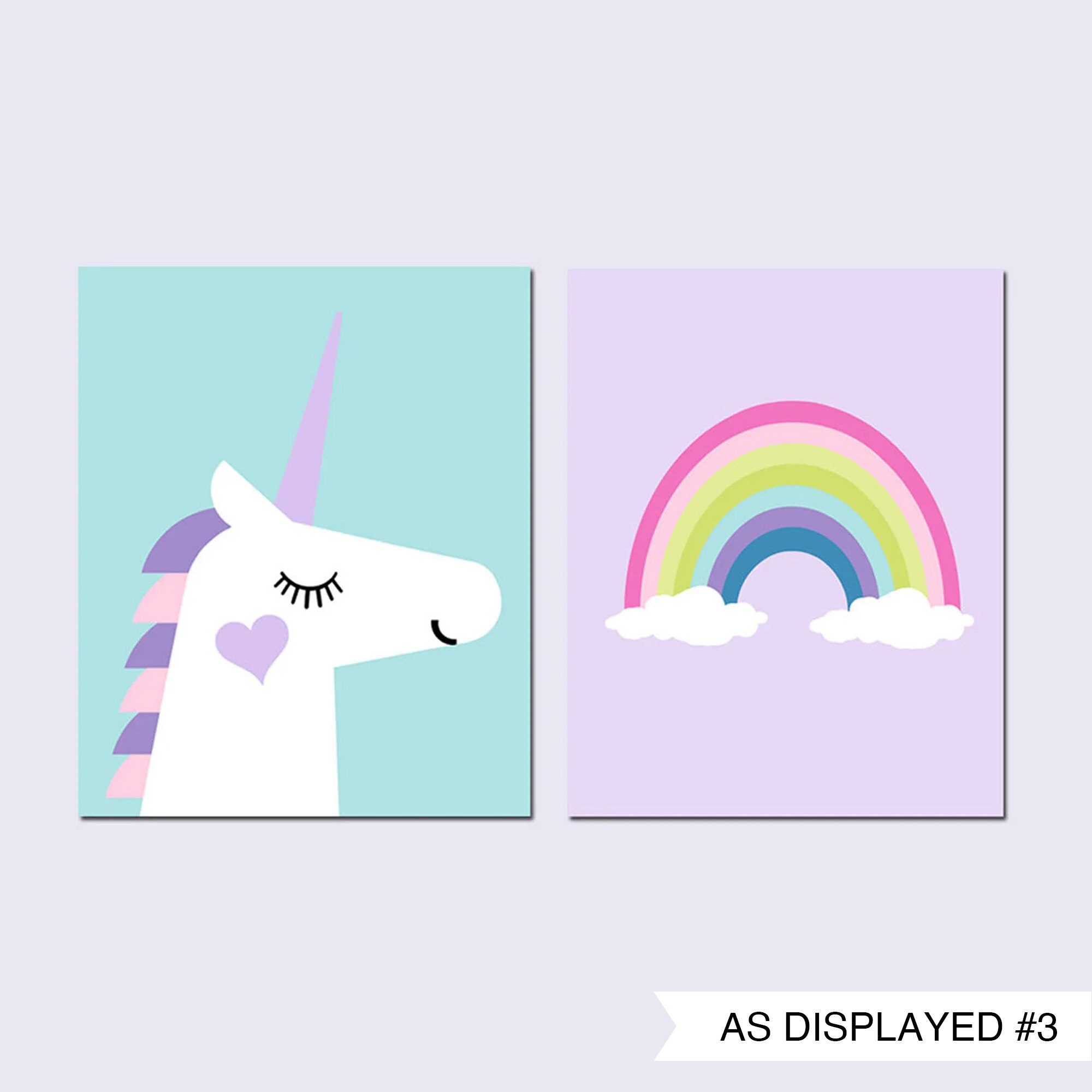 Unicorn Rainbow Decor, Unicorn Wall Art, Rainbow Bathroom Decor ...