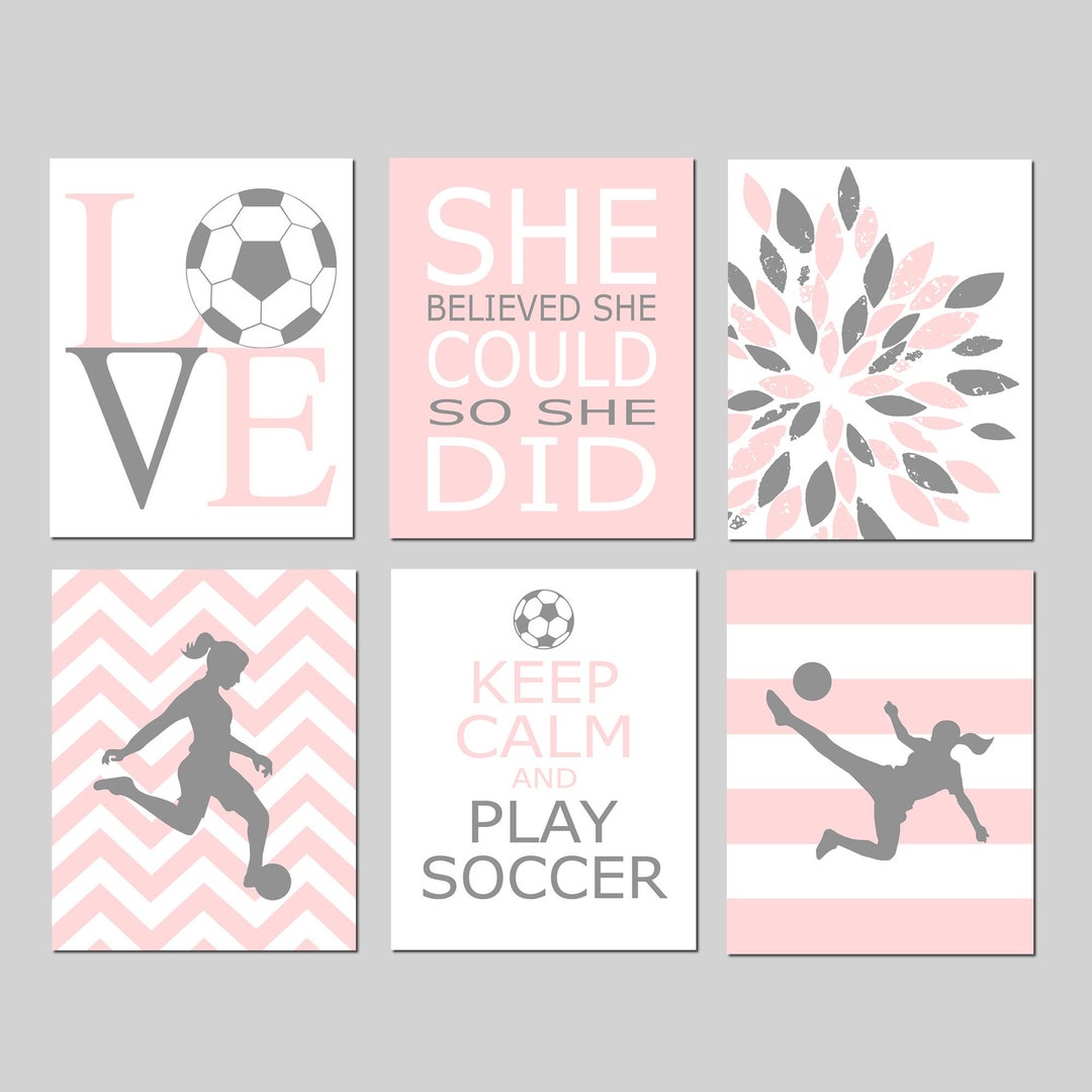 Girls Soccer Decor, Soccer Room Decor for Girls, Girls Soccer Gifts ...