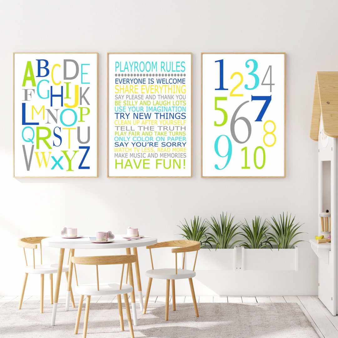Boy Play Room Art Boy Play Room Decor Boy Playroom Wall Art Playroom ...
