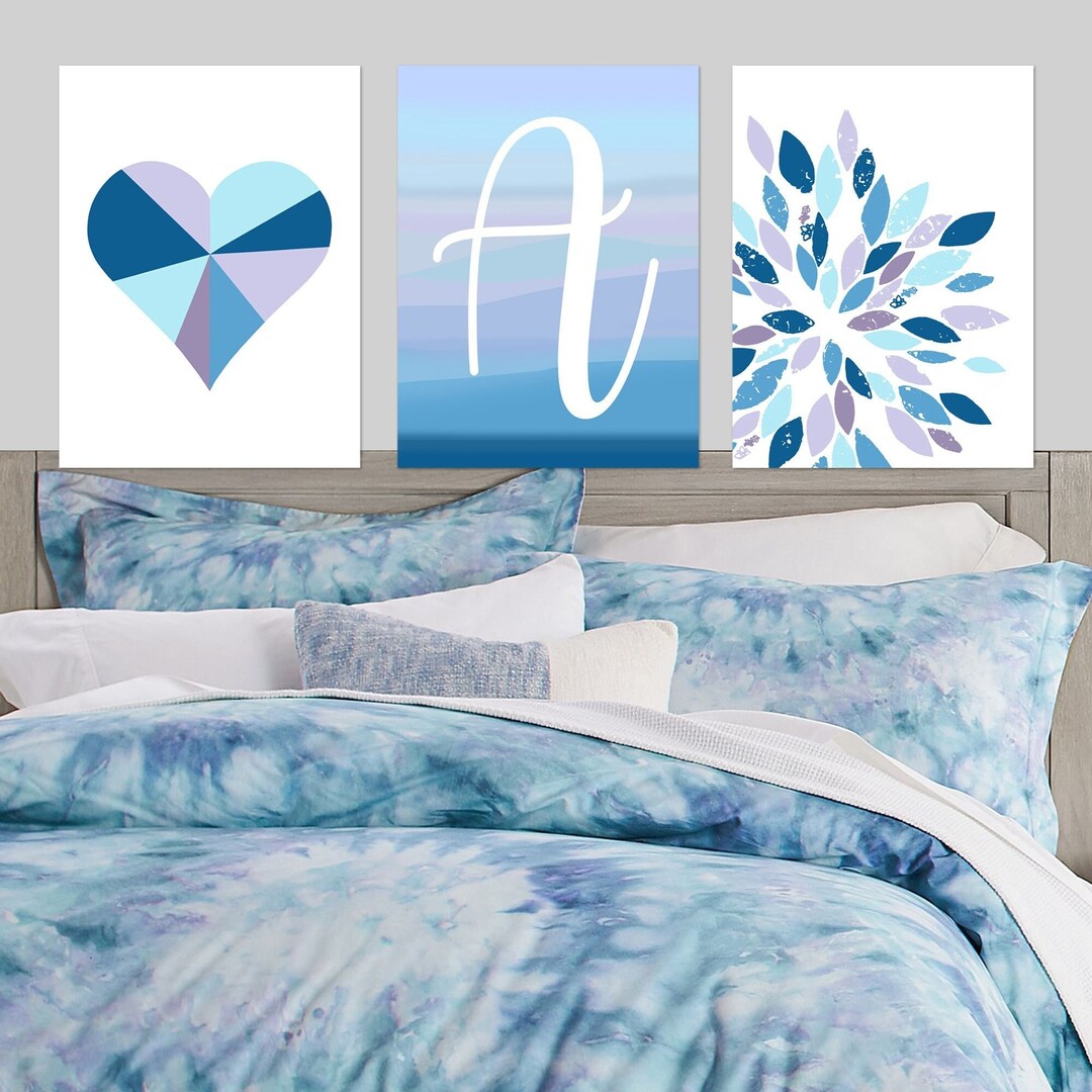 Teen Girl Wall Decor Blue Ombre Art Tween Girl Bedroom Decor - Etsy