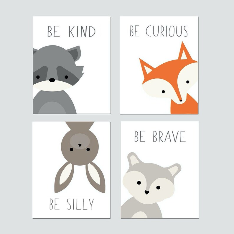 Woodland Animals Nursery Art Woodland Creatures Nursery Art - Etsy