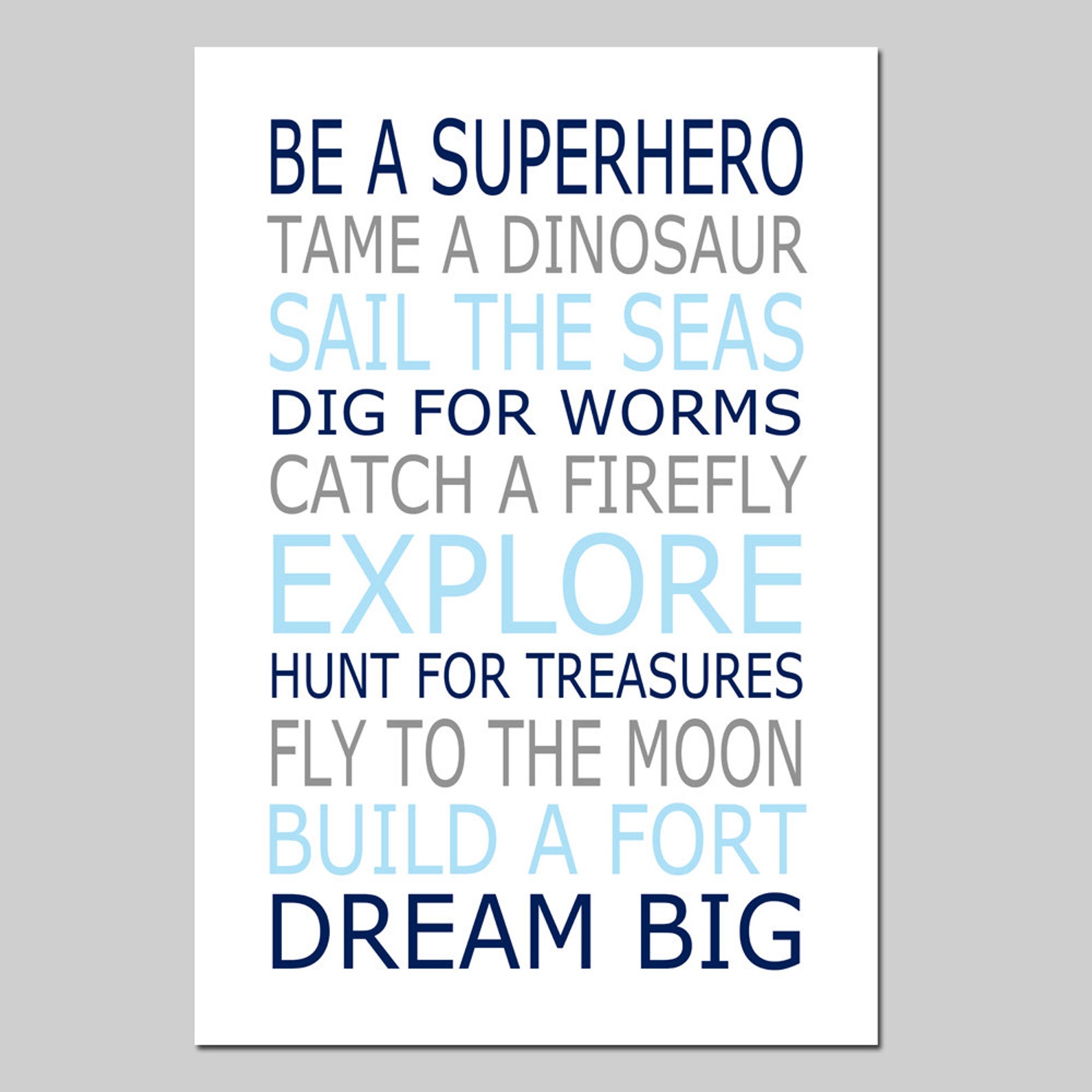 Be a Superhero Sign Playroom Rules Sign Baby Boy Nursery Art | Etsy