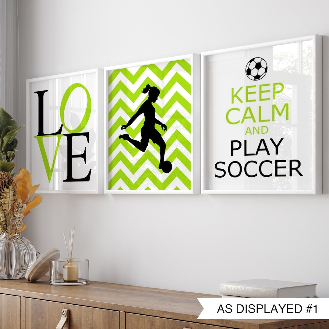 Girl Soccer Decor Girl Soccer Gifts Girl Soccer Art Soccer - Etsy
