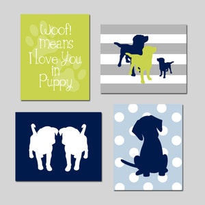 Puppy Nursery Art Dog Nursery Decor - Woof Means I Love You in Puppy ...
