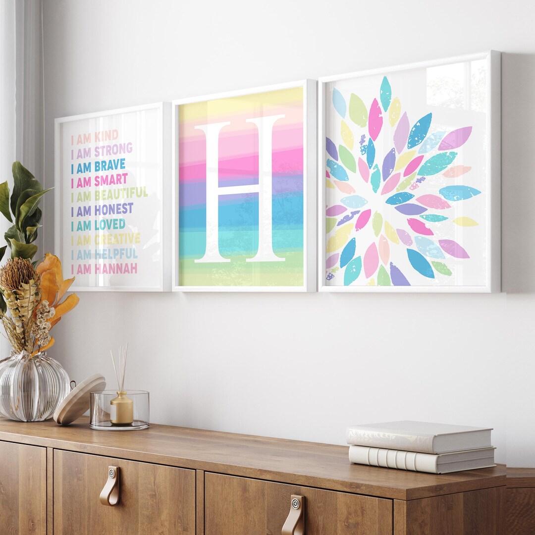 Tween Bedroom Decor, Personalized Positive Affirmations for Girls Room ...