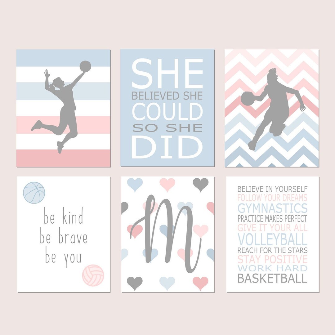 Girls Sports Decor, Girls Sports Wall Art, Girls Basketball Decor ...