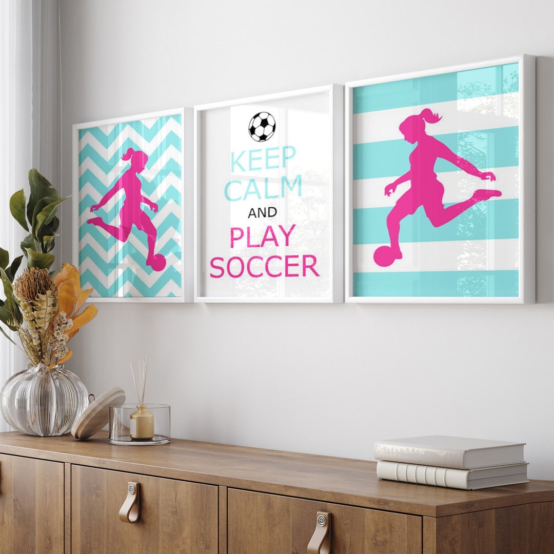 Soccer Decor for Girls Soccer Wall Art Soccer Room Decor Girls Soccer ...