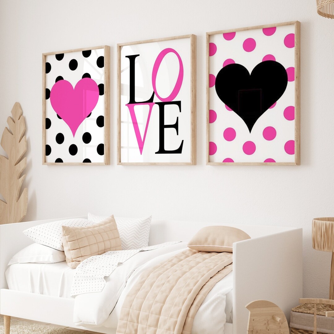Heart Nursery Art - Heart Wall Art - Heart Art Prints - Hearts and Love ...