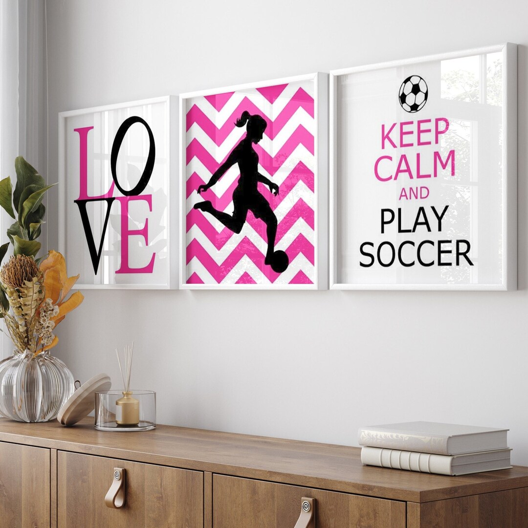 Girl Soccer Decor Girl Bedroom Decorations Soccer Wall Art for Girl ...