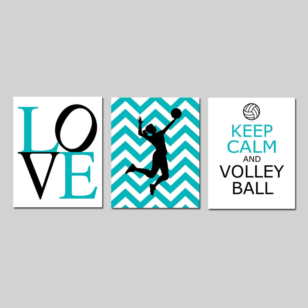 Volleyball Wall Art Girls Volleyball Wall Decor Girls Sports | Etsy