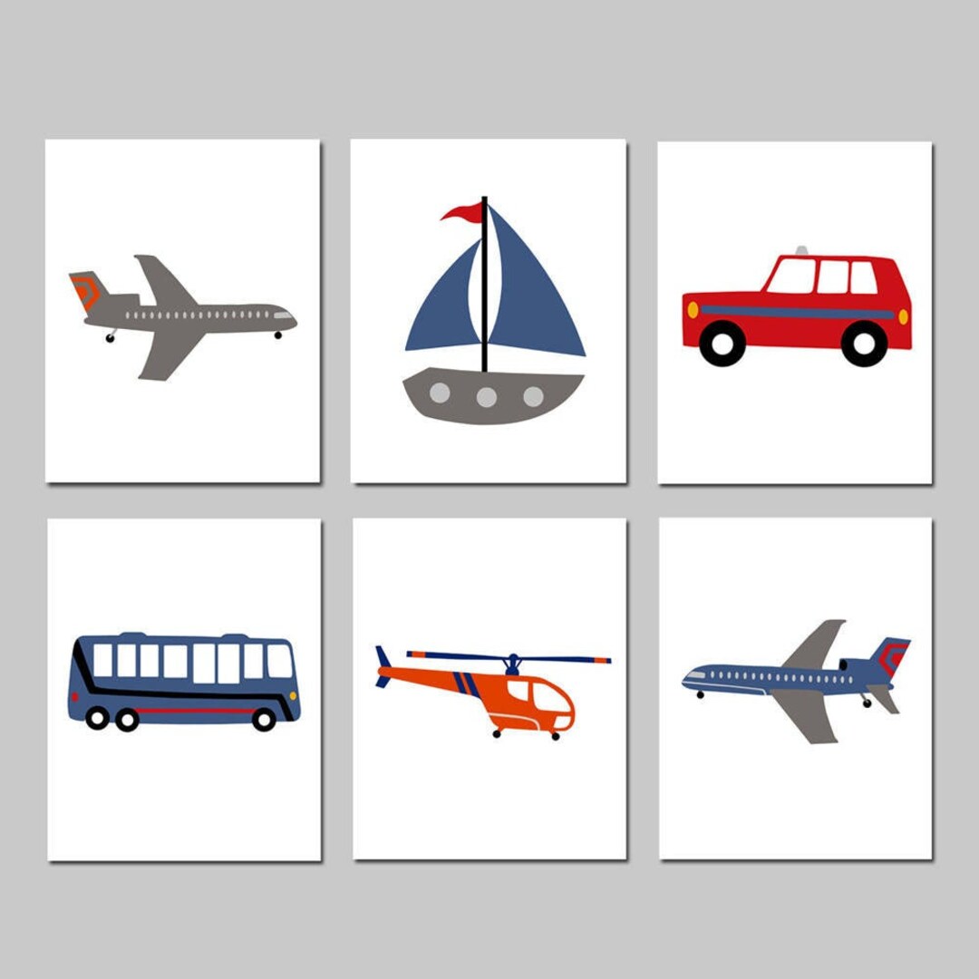 Transportation Decor Transportation Wall Art Transportation Nursery Art ...