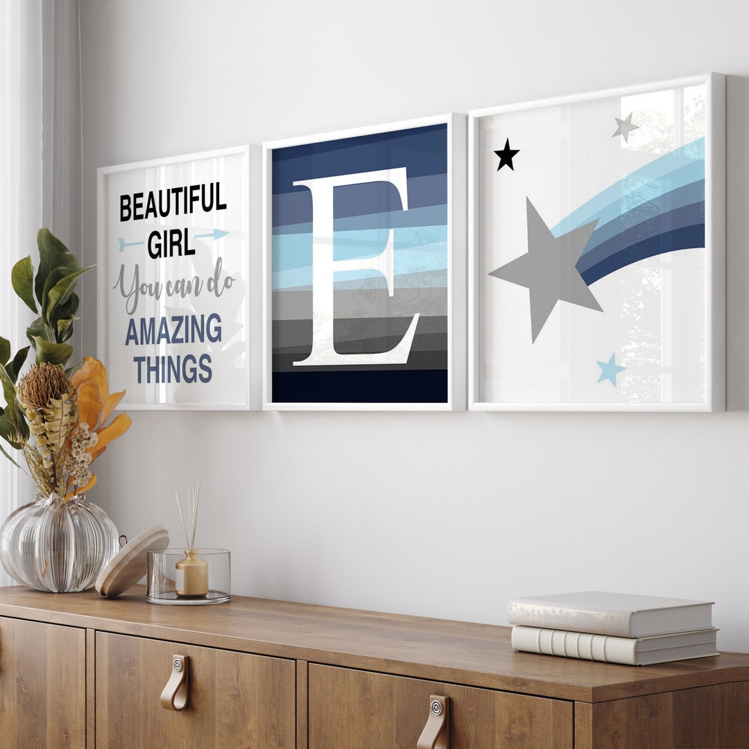 Celestial Room Decor for Girls, Shooting Star Print, Tween Girl Room ...