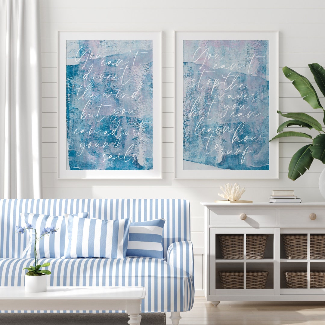 Beach House Wall Decor, Surfing Quote Print, Modern Beach House Wall ...