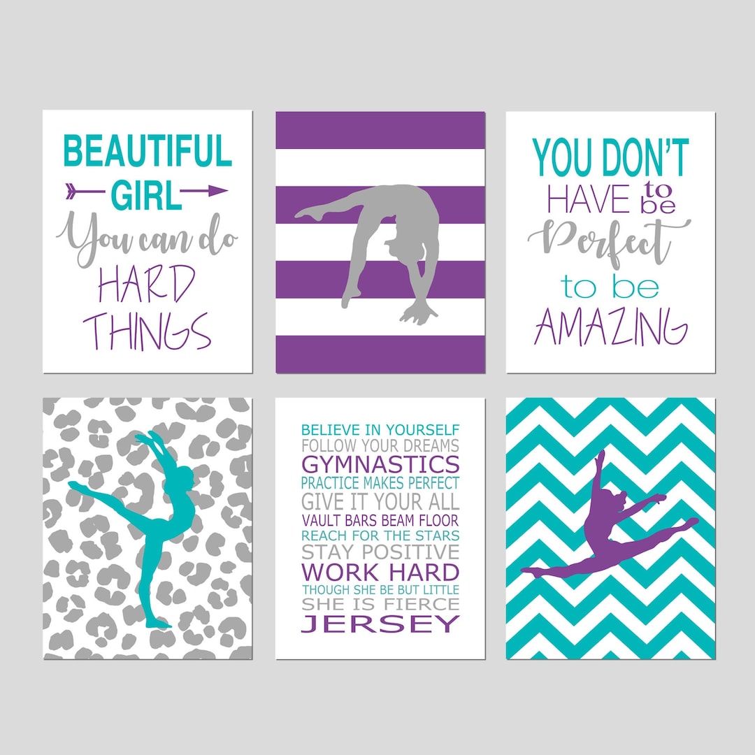 Gymnastics Wall Art, Gymnastics Room Decor, Dance Quotes for Girl ...