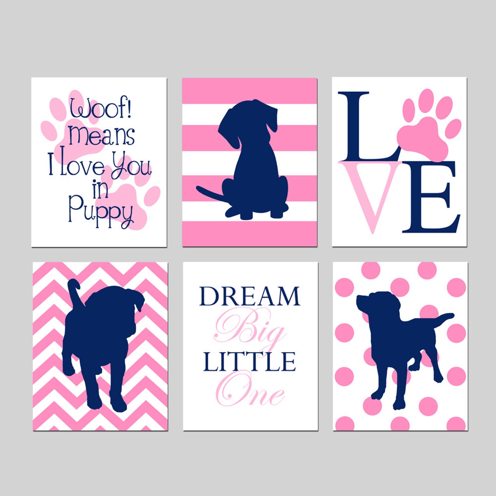 Puppy Nursery Decor Puppy Wall Art for Nursery Girls Puppy - Etsy