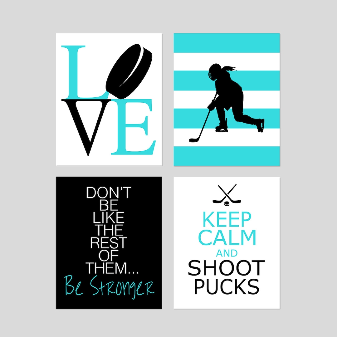 Girls Hockey Decor, Girls Hockey Art, Girls Sports Decor, Inspiring ...