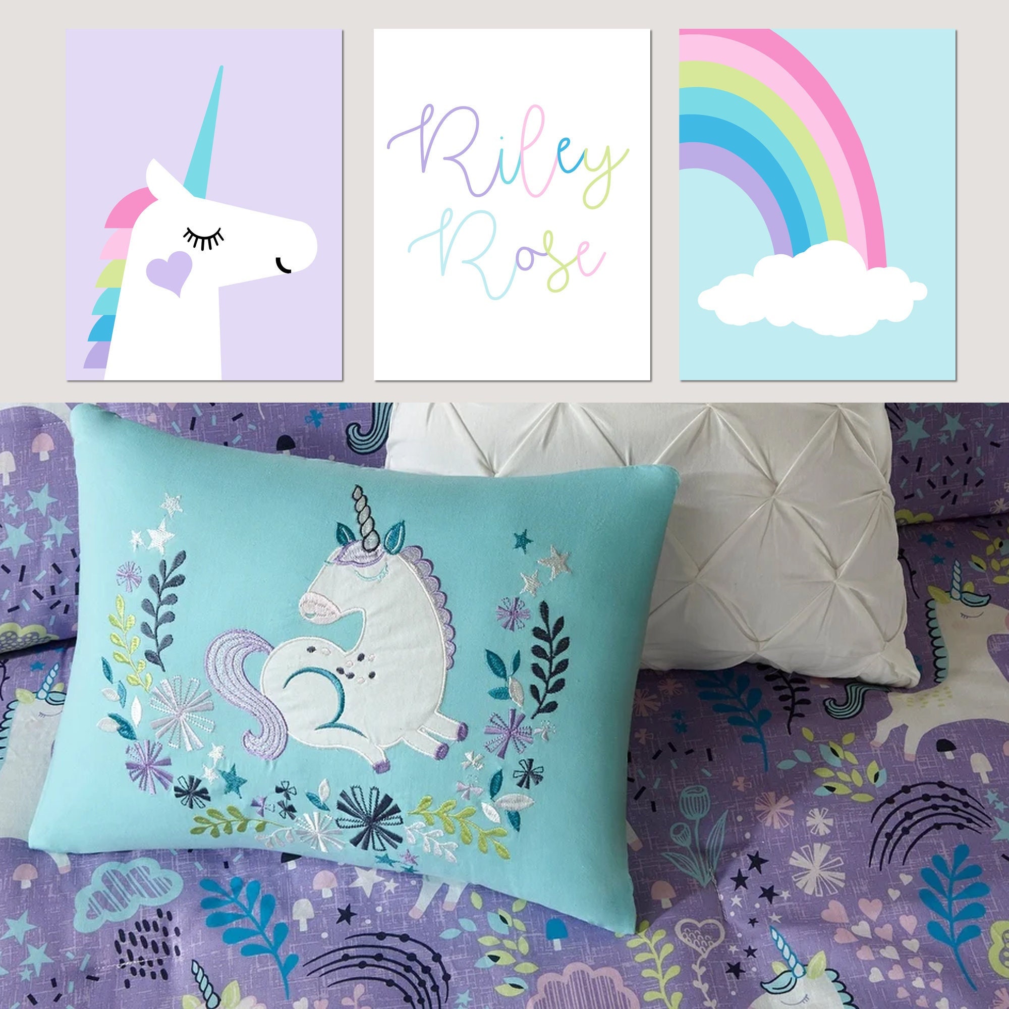 Unicorn Room Decor Unicorn Art for Girls Room Decor Girl - Etsy UK