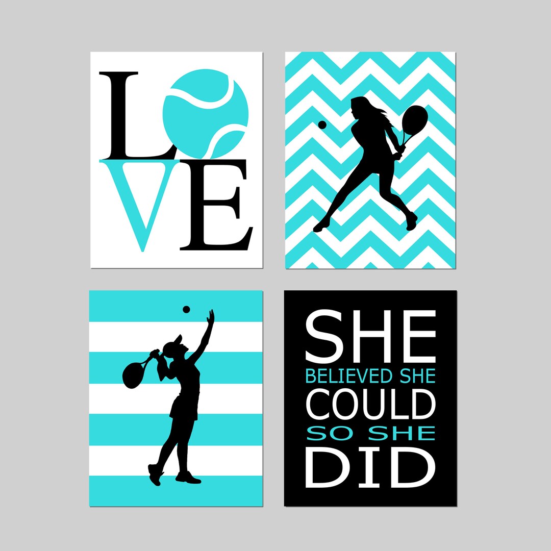 Tennis Wall Art for Girl Room Decor, Tennis Decor for Girls, Tennis ...