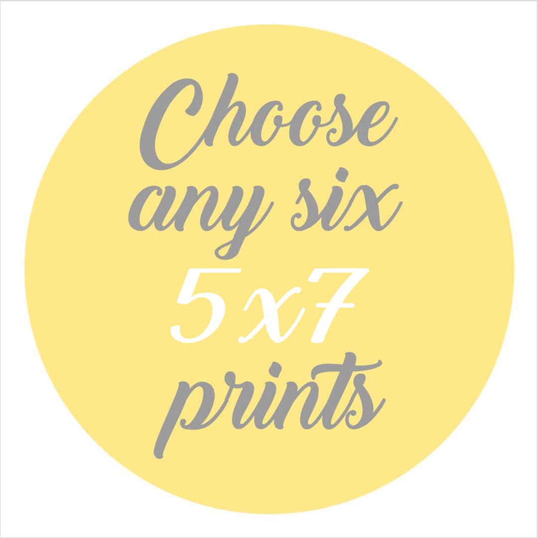 SALE - Mix and Match - Create Your Own Set - Choose Any Six 5x7 Inch ...
