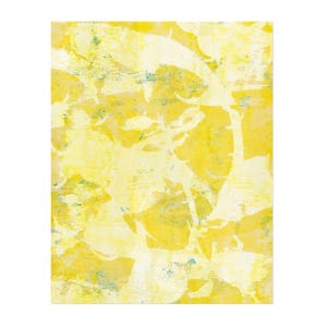 Yellow Abstract Art, Lemon Yellow Abstract Wall Art, Shades of Yellow ...