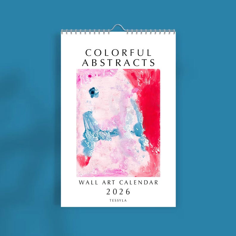 Colorful Abstract Calendar 2026: Large Size With 12 Unique Monthly ...