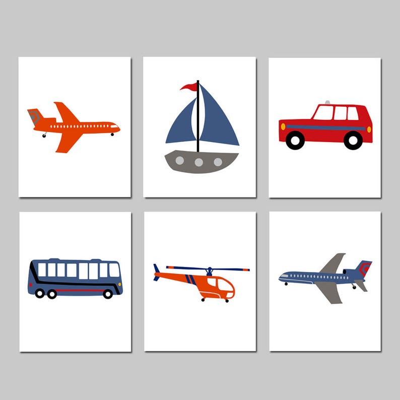 Transportation Decor Transportation Wall Art Transportation - Etsy
