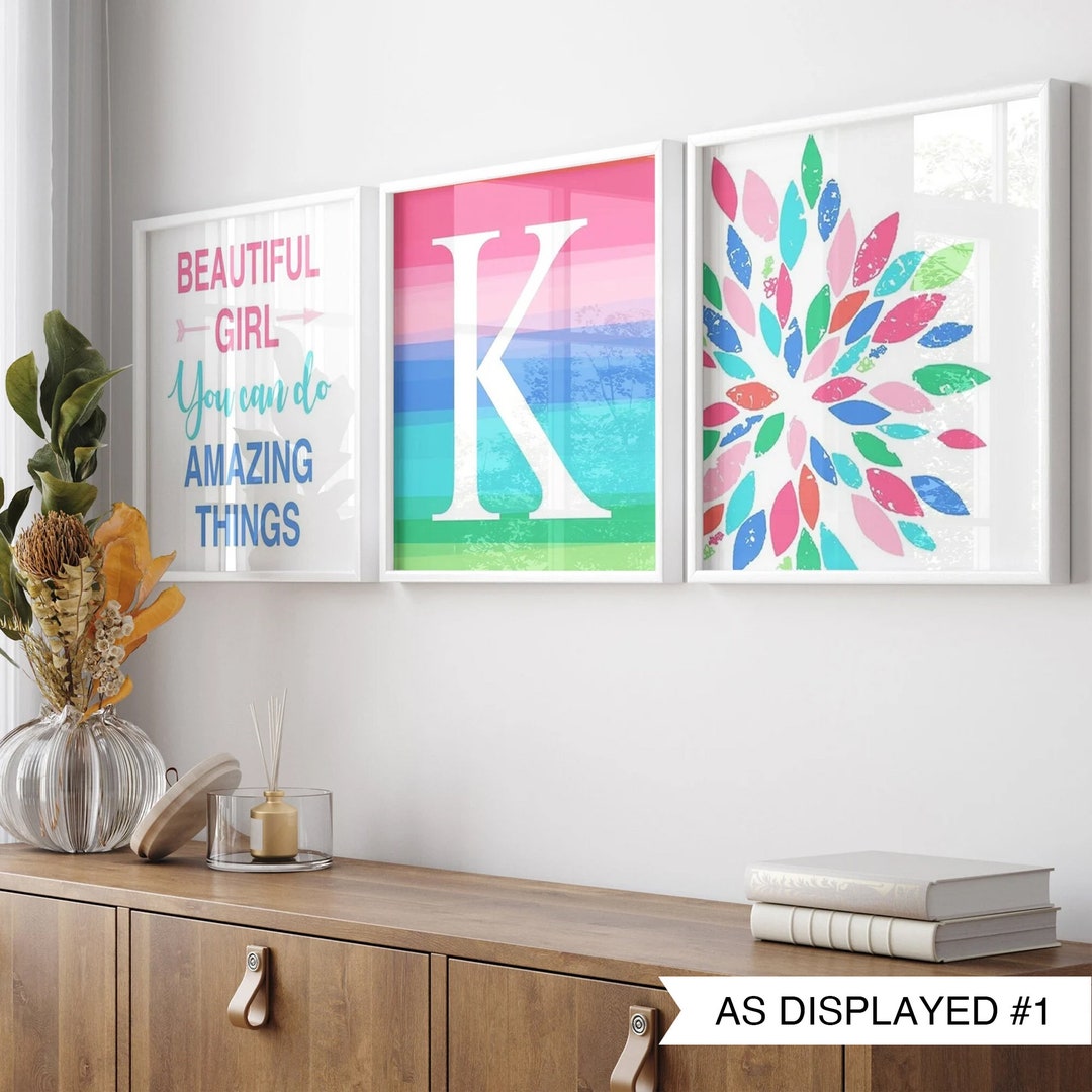 Tween Girl Room Decor Colorful, Wall Art for Teenage Girl, Aesthetic ...