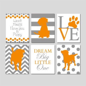 Puppy Nursery Wall Art, Dog Nursery Decor, Woof Means I Love You in ...
