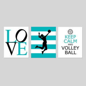 Girls Volleyball Gift, Girls Volleyball Decor Wall Art, Tween Girl Room ...