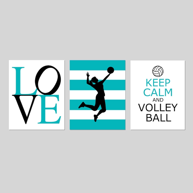Girls Volleyball Gift, Girls Volleyball Decor Wall Art, Tween Girl Room ...